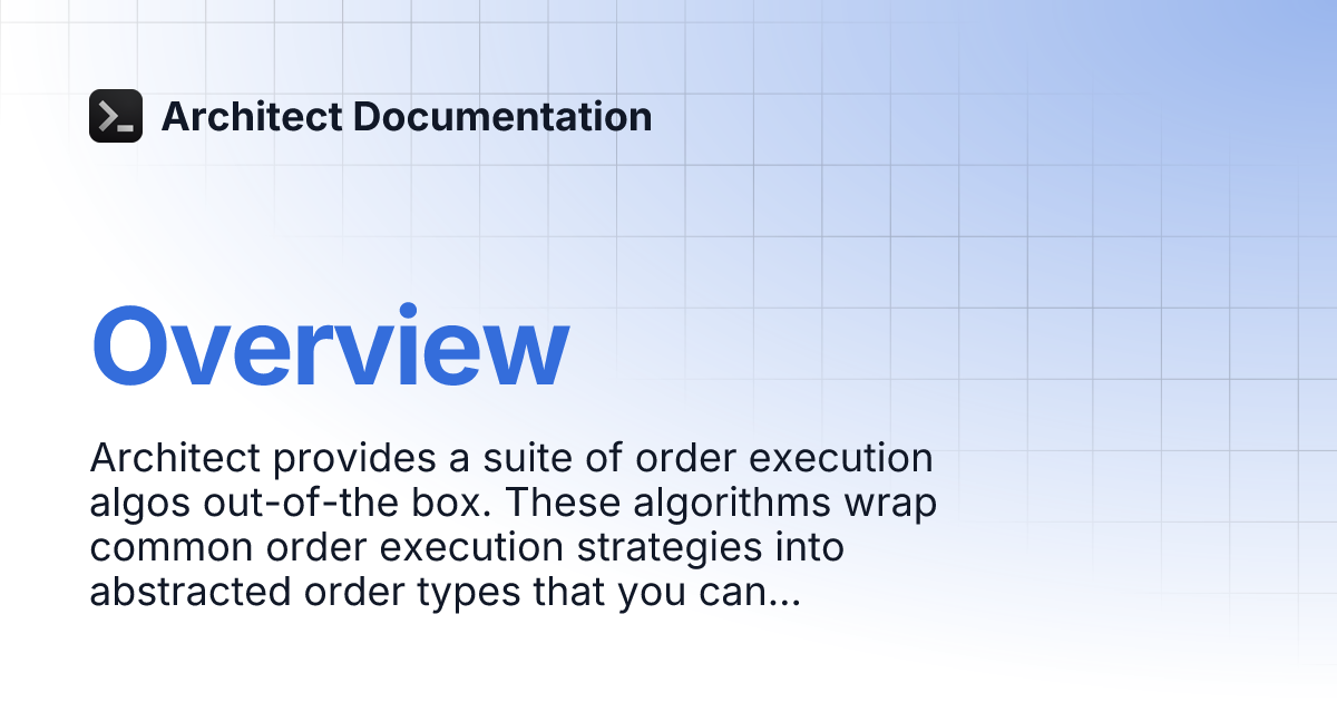 Overview | Architect Documentation